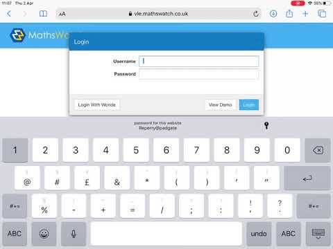 How to logon to MathsWatch