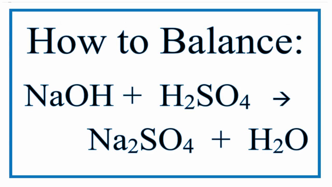 Sodium Hydroxide and Sulfuric Acid yields Sodium sulfate and Water
