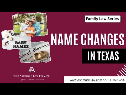 Name Changes in Texas | Dallas Name Change Lawyer