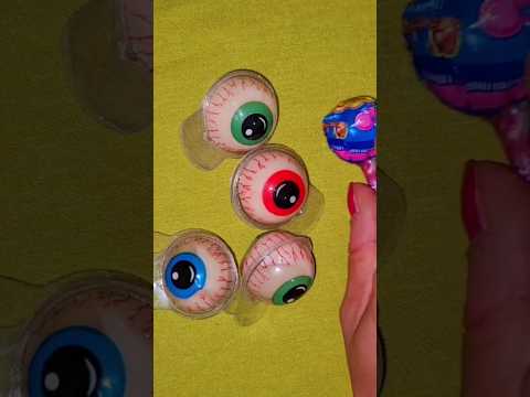 Troll's eyes and skull Chupa Chups ASMR video