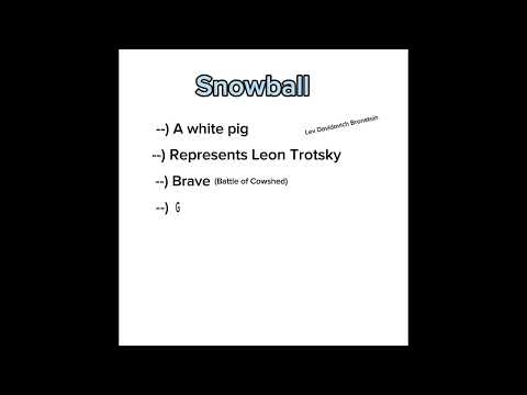 Character of Snowball in Animal Farm