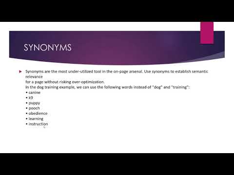 Finding Synonyms