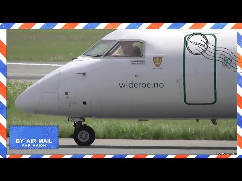 Plane Spotting at CPH Airport - Wideroe Dash 8 Arrives from Sandefjord - Flyvergrillen