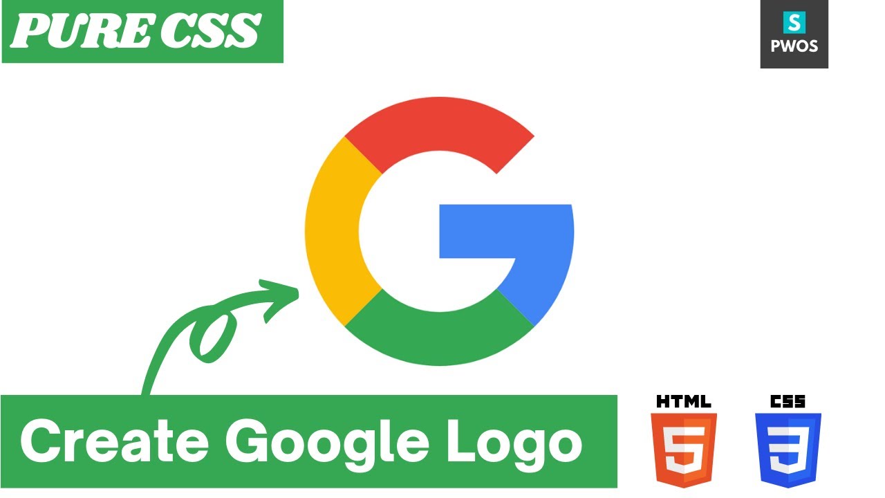 how to create google logo using html and css | CSS tutorial  #PWOS