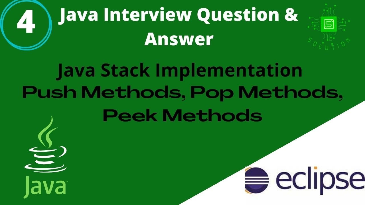 Java Stack Implementation  Push Method, Pop Method, Peek Method |Solution | Java Bangla Tutorial