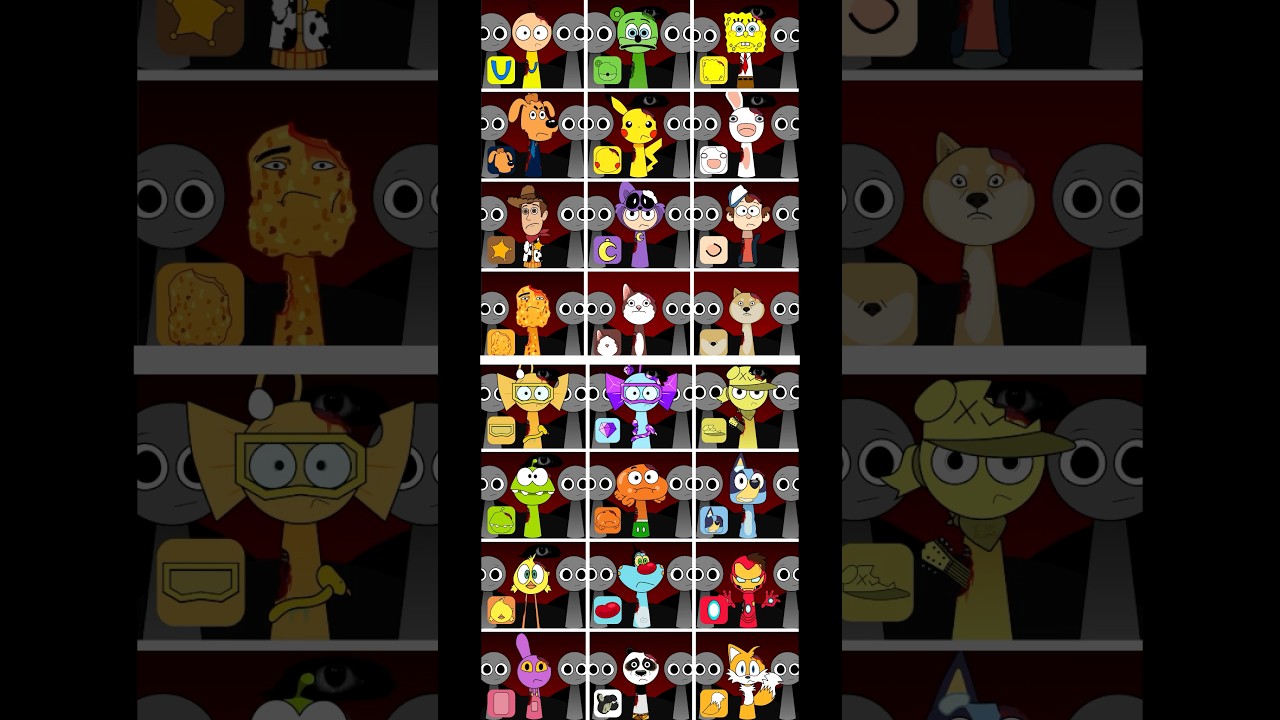 Incredibox Sprunki ALL SWAPPED BONUS Characters #shorts