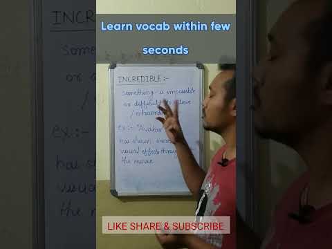 Incredible meaning | speaky english fluently| #shorts