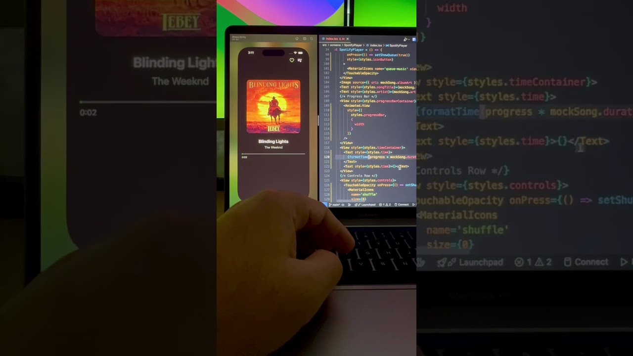 Music Player Screen #reactnative #coding #codinglife #song #player #music #play #fun #motivation