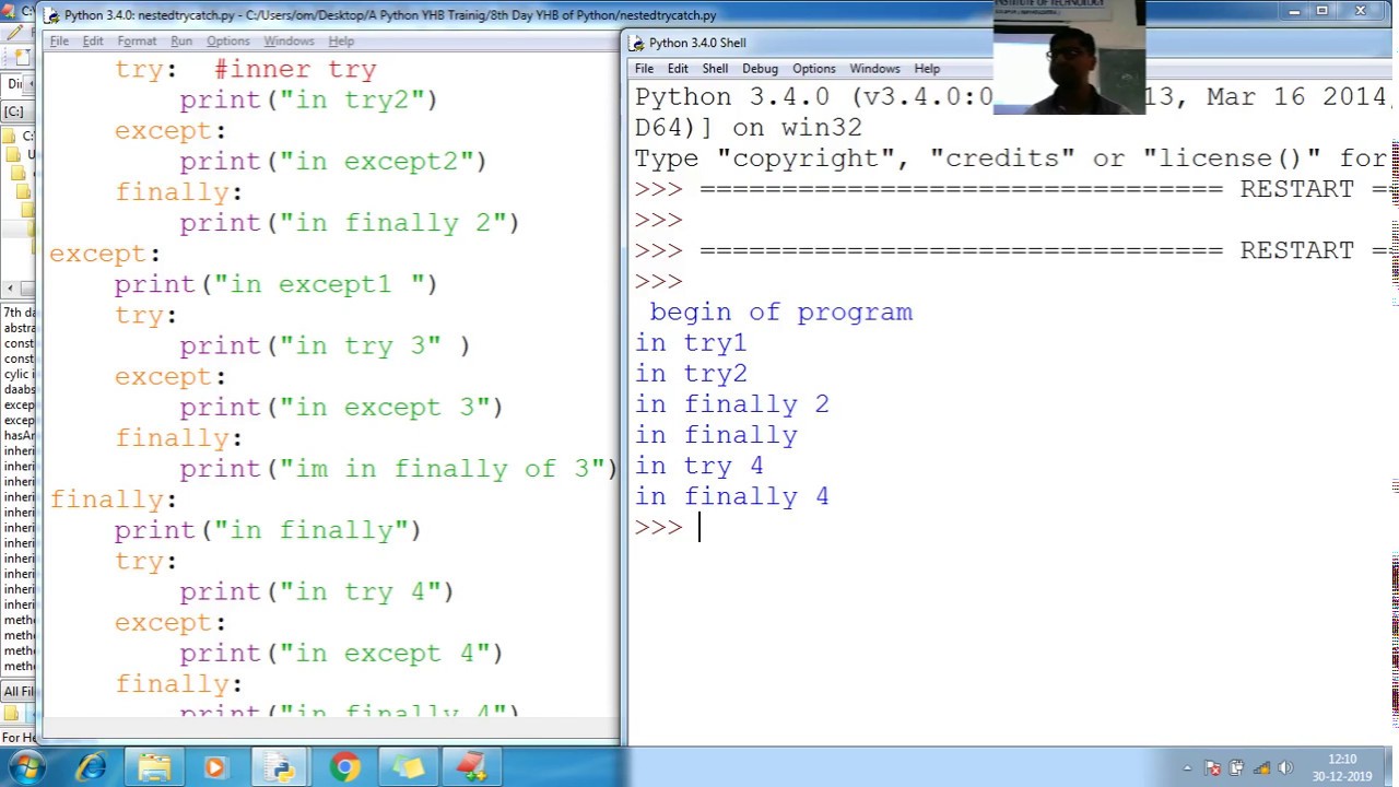 202 Python Nested try block Python Programming Tutorial for beginner to advance with source code
