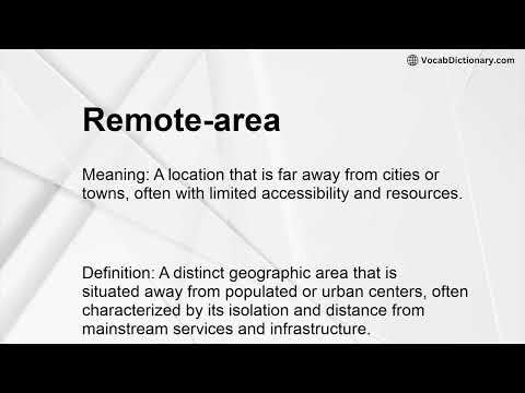 Remote-area Meaning