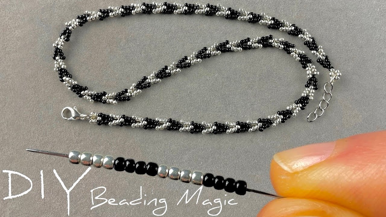 Easy Seed Bead Necklace: Beaded Jewelry Tutorials | Beading for Beginners