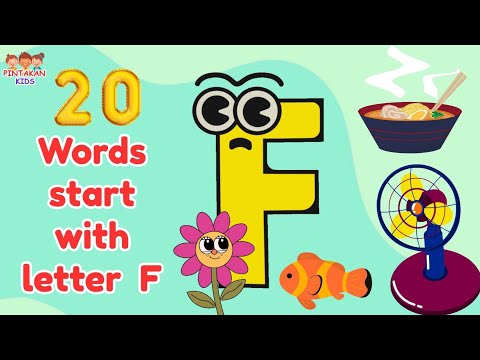Words start with letter F | F for Fish | kids learning