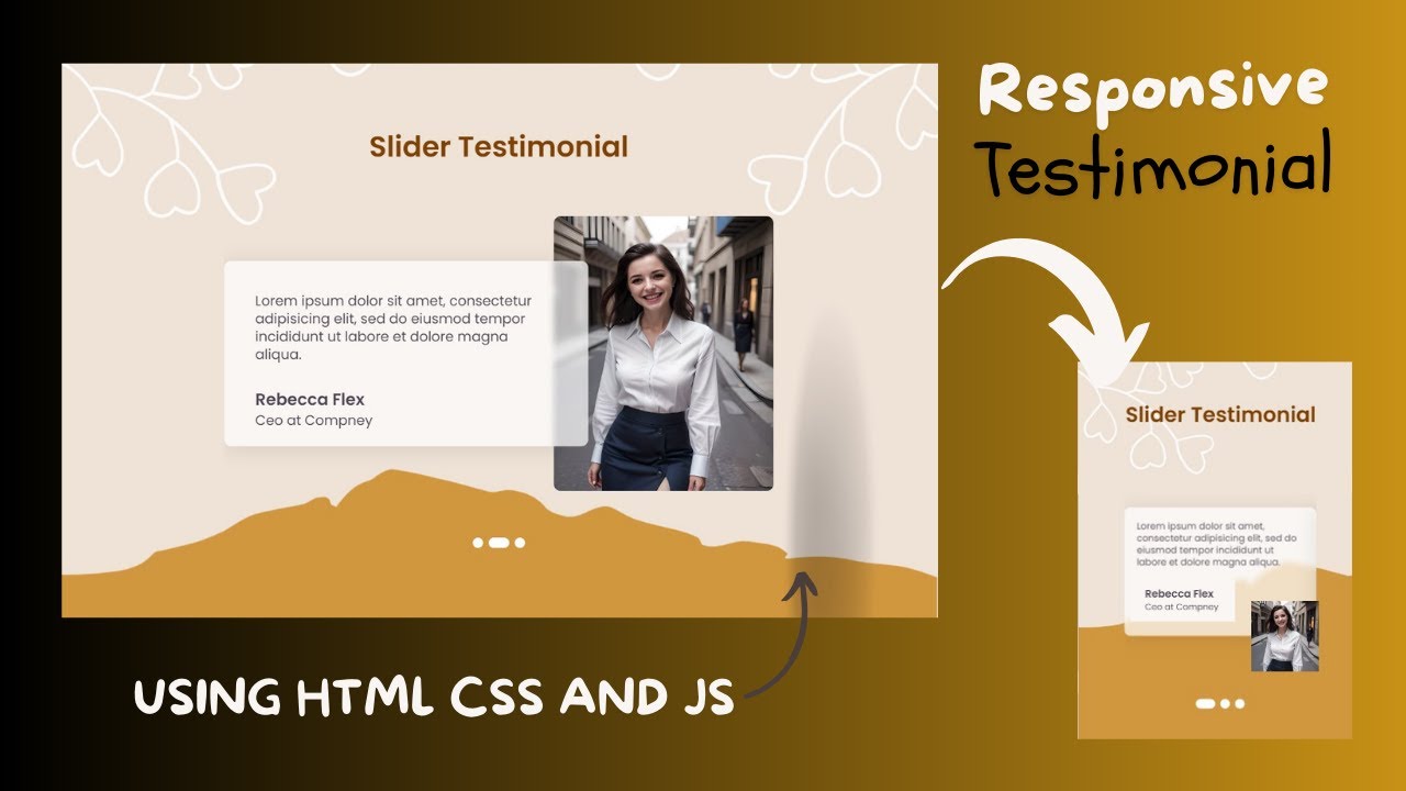How to Make a Responsive Testimonial Slider in HTML, CSS & JavaScript | A Step-by-Step Tutorial