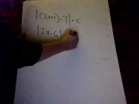 The Formal Defintion Of a Limit