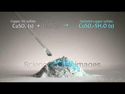 Hydrating Anhydrous Copper Sulphate, Chemical Reaction