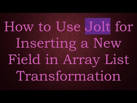 How to Use Jolt for Inserting a New Field in Array List Transformation