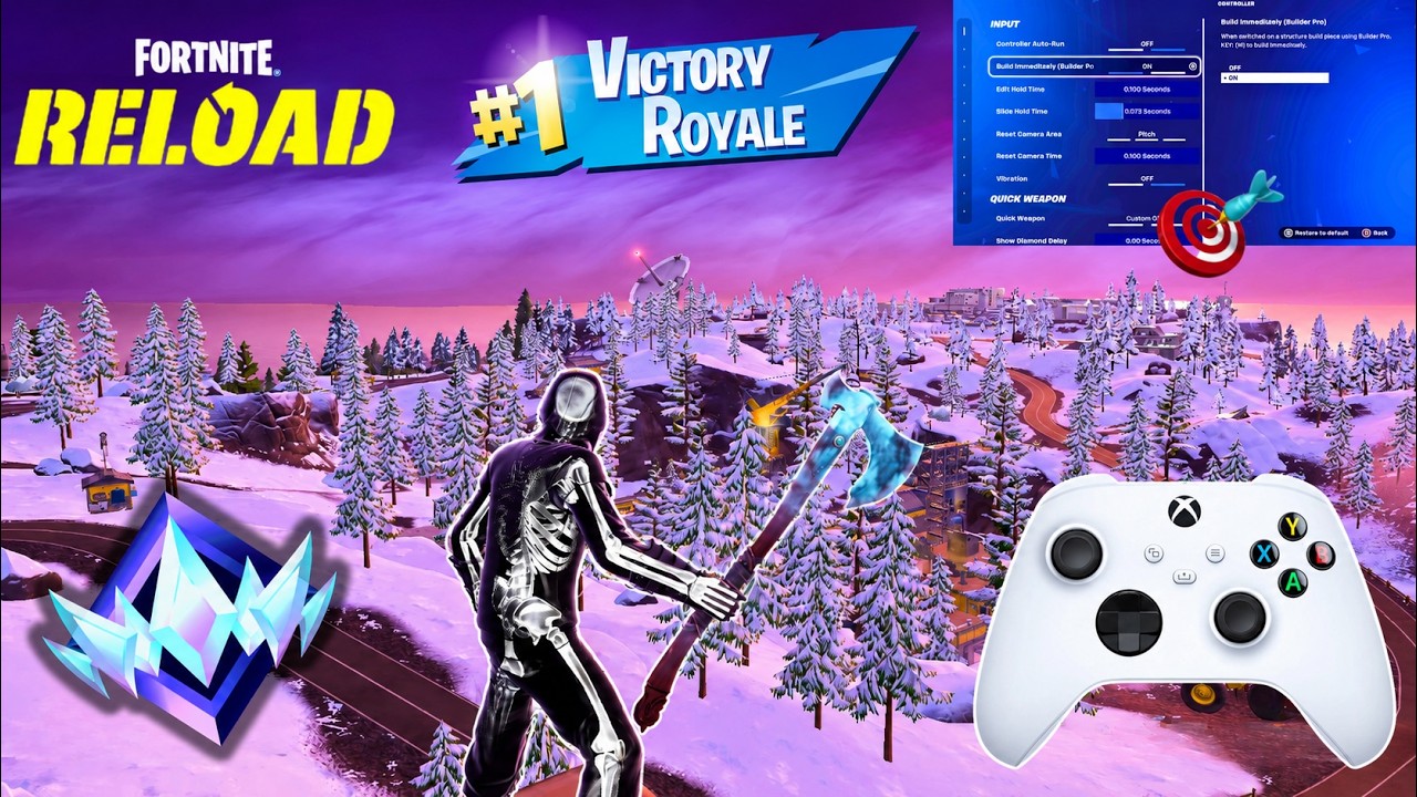 NEW SKULLDEEKID SKIN | BEST Controller SETTINGS + Sensitivity in Fortnite Chapter 7