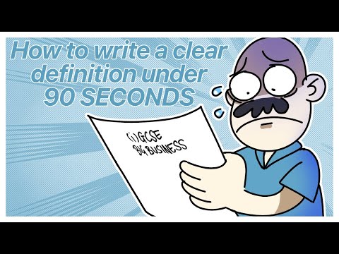 IGCSE Business Studies: How to write a clear definition in under 90 seconds