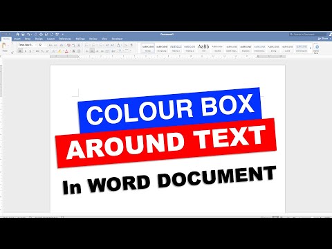 How To Put a Colored Box Around Text In Word