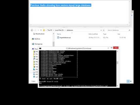 Backup/restore mysql, mariadb large database windows by cmd or linux by terminal part 2 (Export)