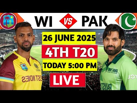 🔴Live :Pakistan vs West Indies 4th T20 live match today | PAK vs WI Live Score & Commentary