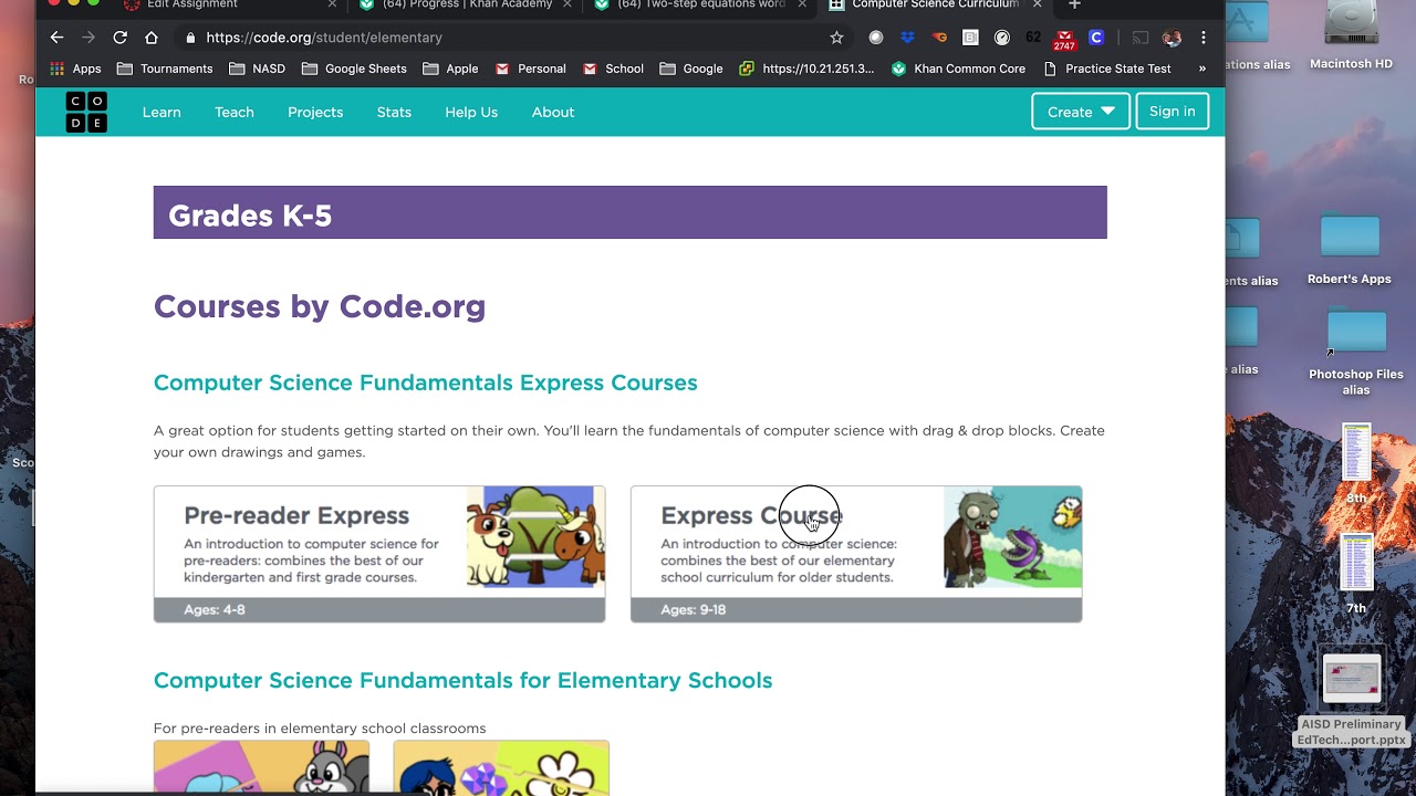 Code org creating art with code