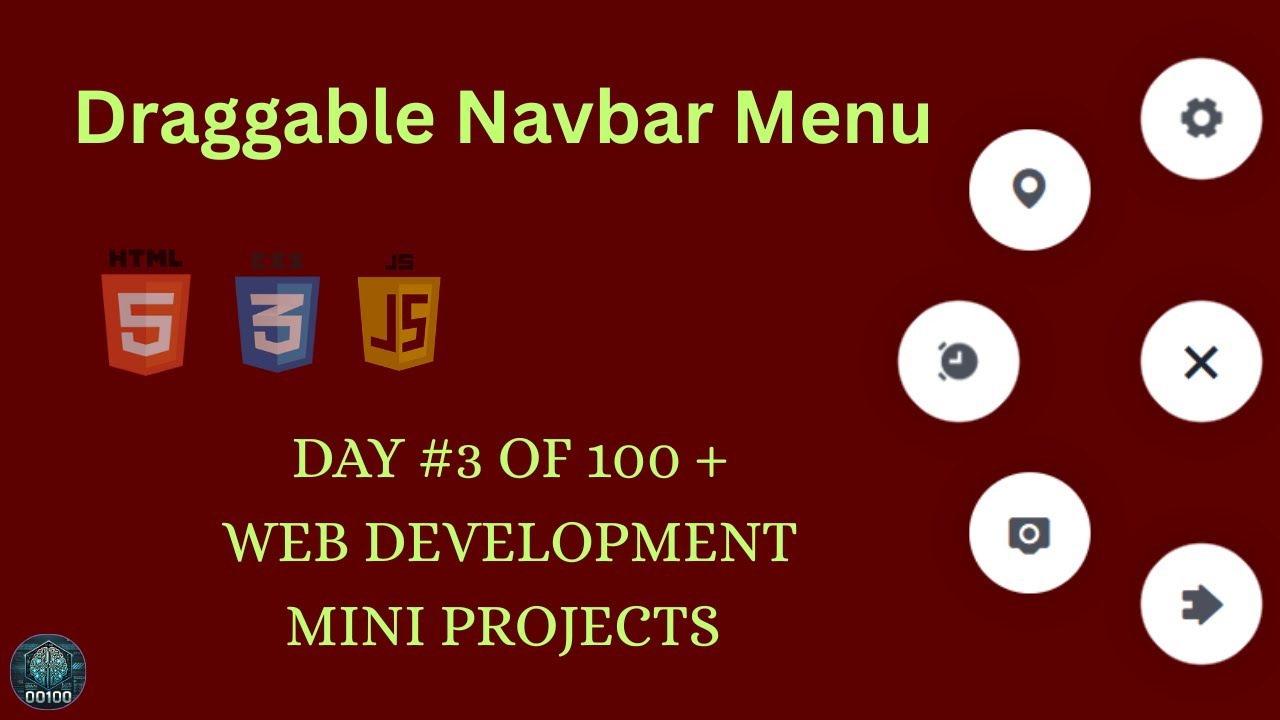 DRAGGABLE NAVBAR MENU || USING HTML CSS AND JAVASCRIPT #webdevelopment #forms #design #navigationbar
