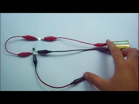 How a Transistor works? (9V battery, LED, Hand)