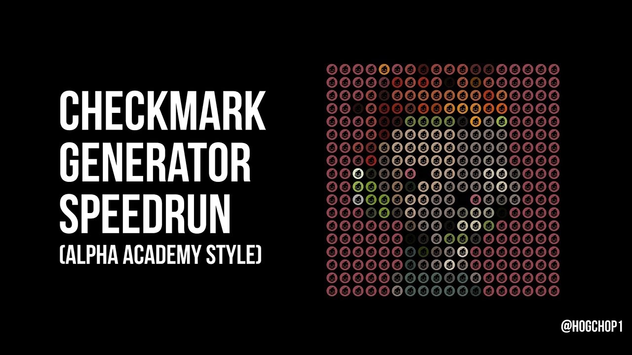 P5.js speed run: coding a check mark inspired generator