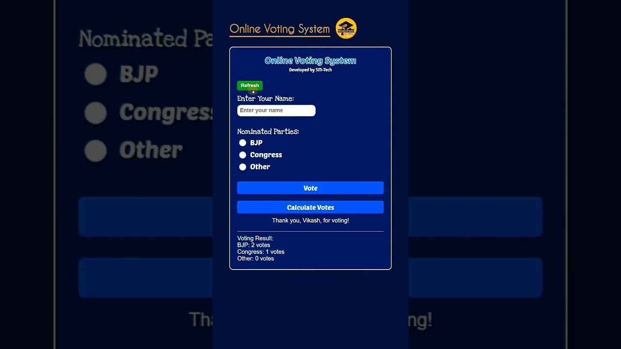 Online Voting System #coding #programming