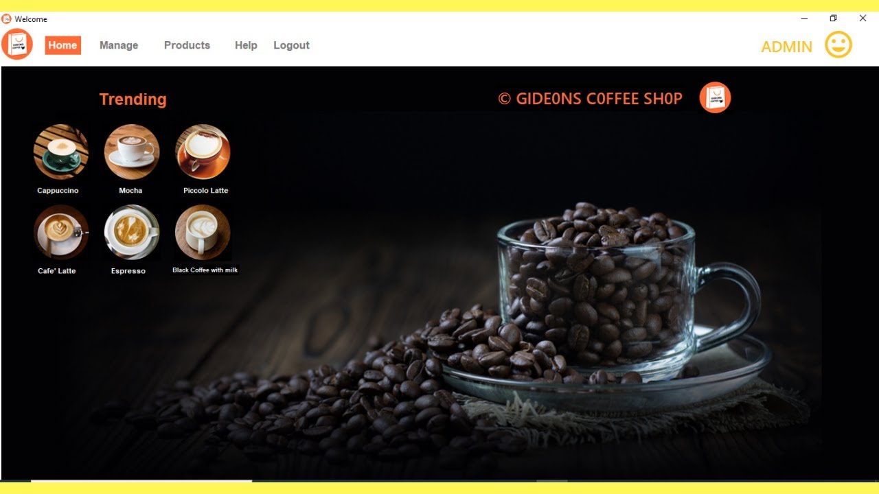 Coffee Shop Management System Using Python Tkinter | Cafe Management System