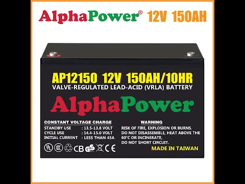 AlphaPower 12V 150Ah VRLA AGM Battery