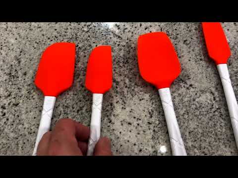 M KITCHEN Silicone Spatula Set - Heat Resistant & BPA Free - 4 Piece Nonstick Rubber Spatulas