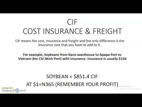 Cost, Insurance & Freight, CIF