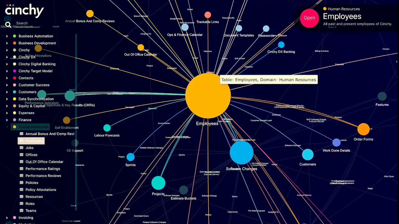 Cinchy Data Network Visualizer