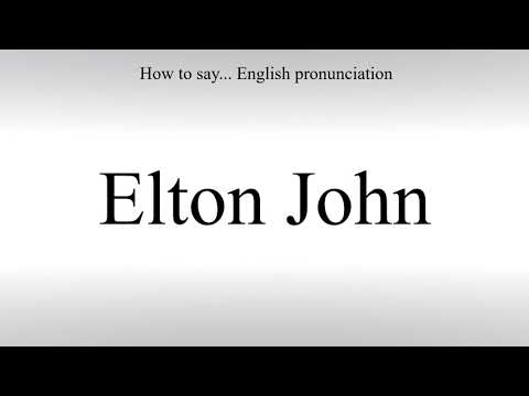 How To Pronounce Elton John - How To Say: American pronunciation