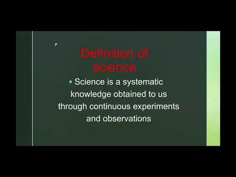 Definition of Science and Physics