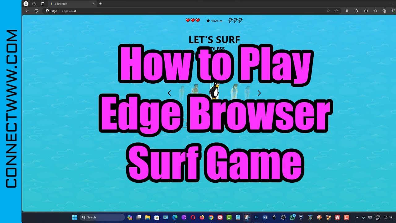How to Play Microsoft Edge Browser Surf Game