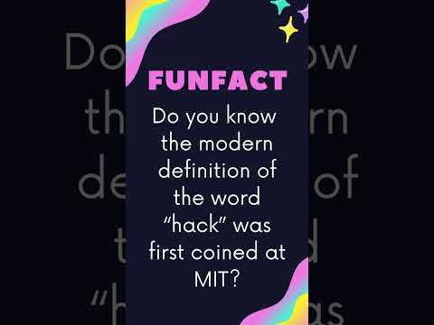 Funfact: Do you know the modern definition of the word βhackβ was first coined at MIT? #shorts