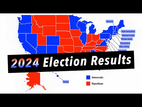 🔴 2024 USA Presidential Election Results | US Poll Map | Red, Blue | Democratic, Republican State 🔴