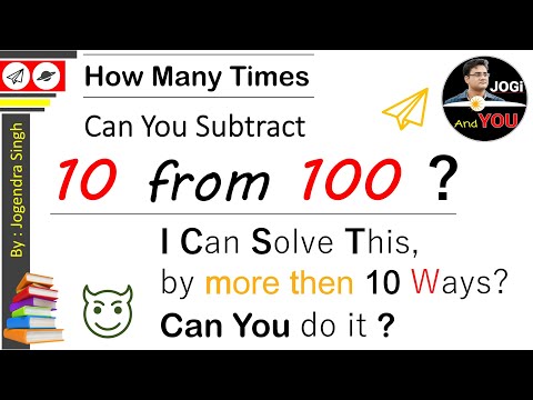 How Many Times Can You Subtract 10 from 100 | Subtracting 10 from a Number | Jogi & You Maths Tricks