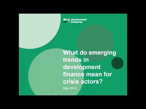 What do emerging trends in development finance mean for crisis actors?