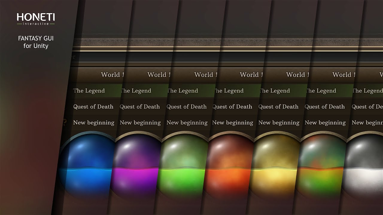 Unity3D Assets - 4k Full Fantasy GUI + over 400 png + samples
