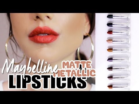 NEW Maybelline Matte Metallic Lipsticks! + Lip Swatches!