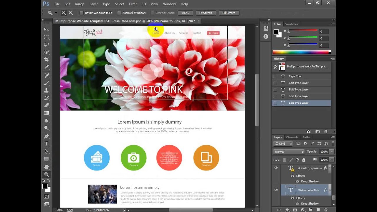 PSD to HTML Bangla Tutorial (Part 03) - Tutbd.com