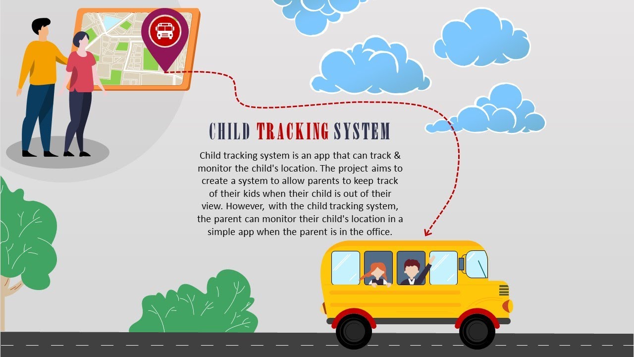 Child Tracking System Animated PPT Template