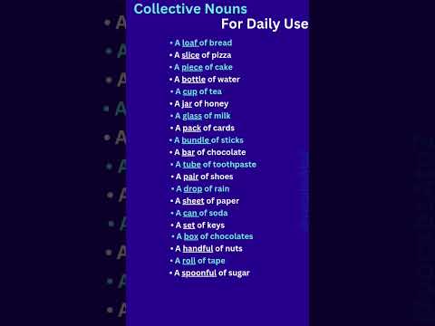 Confused With Food Quantities? All the Collective Nouns You Need to Know✅ #collectivenoun #vocabs