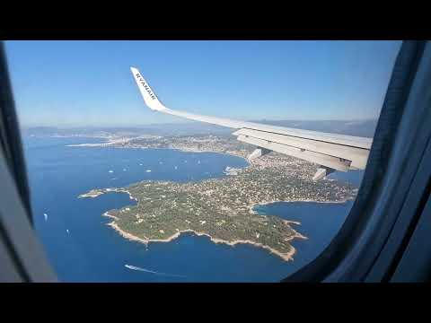 Nice Airport Landing [5K Ultra HD] - French Riviera - Southern France 🇫🇷