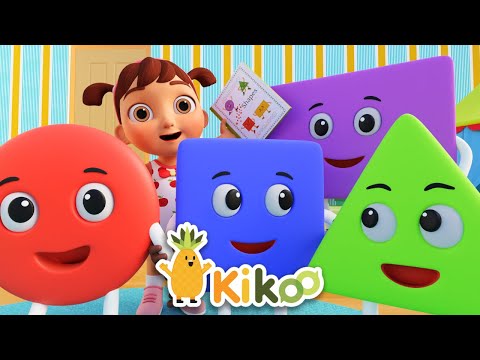 🔴🟩Learn Shapes | Circle, Triangle, Square, Rectangle | Songs & Nursery Rhymes for Kids | KikooClub