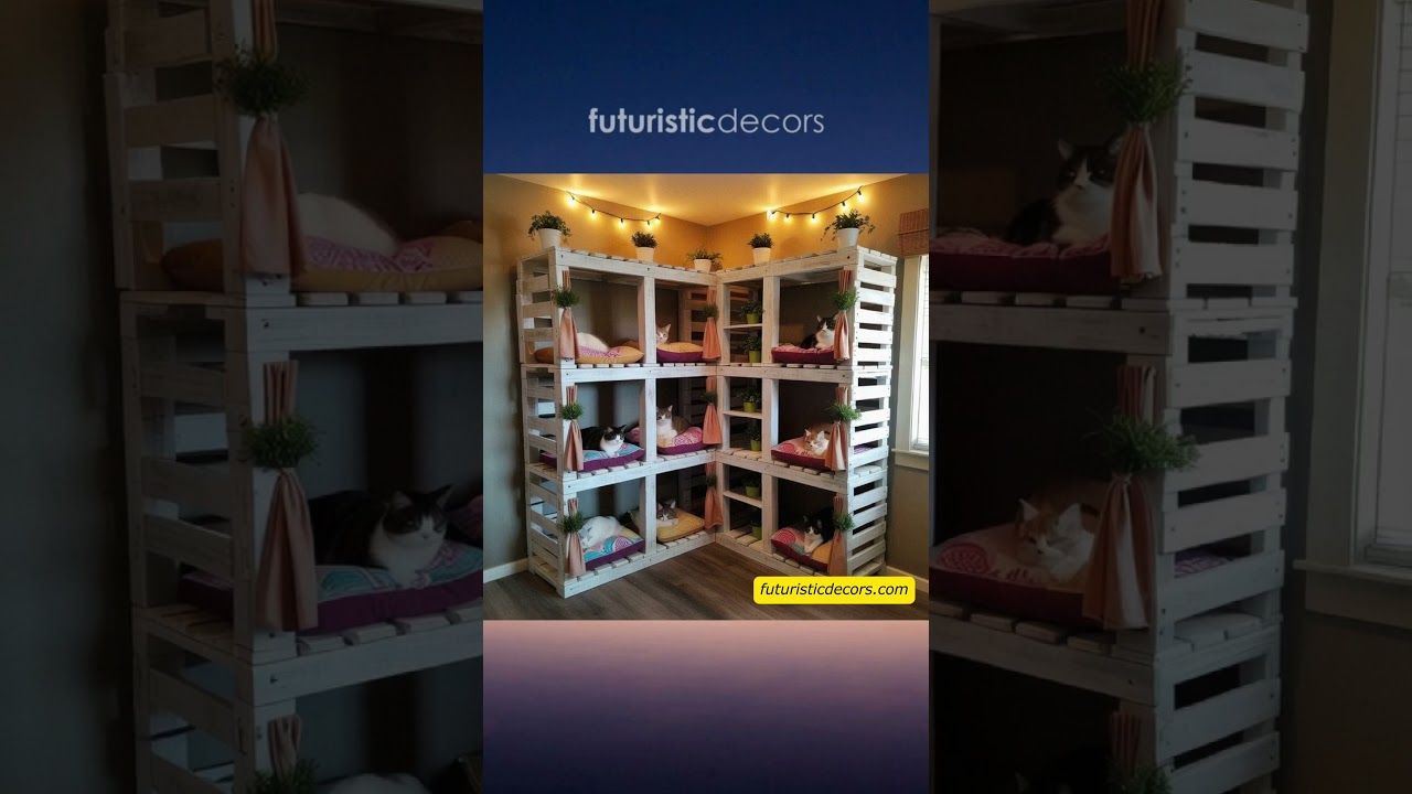 Wooden Pallet Cat Bunk Beds Your Furry Friends Will Absolutely Love